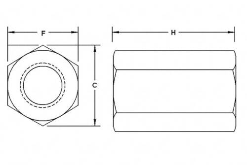 Hex Coupling Nuts - Portland Bolt